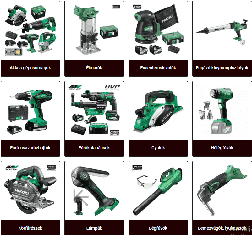 A Hikoki termékcsalád igen széles - Panoráma